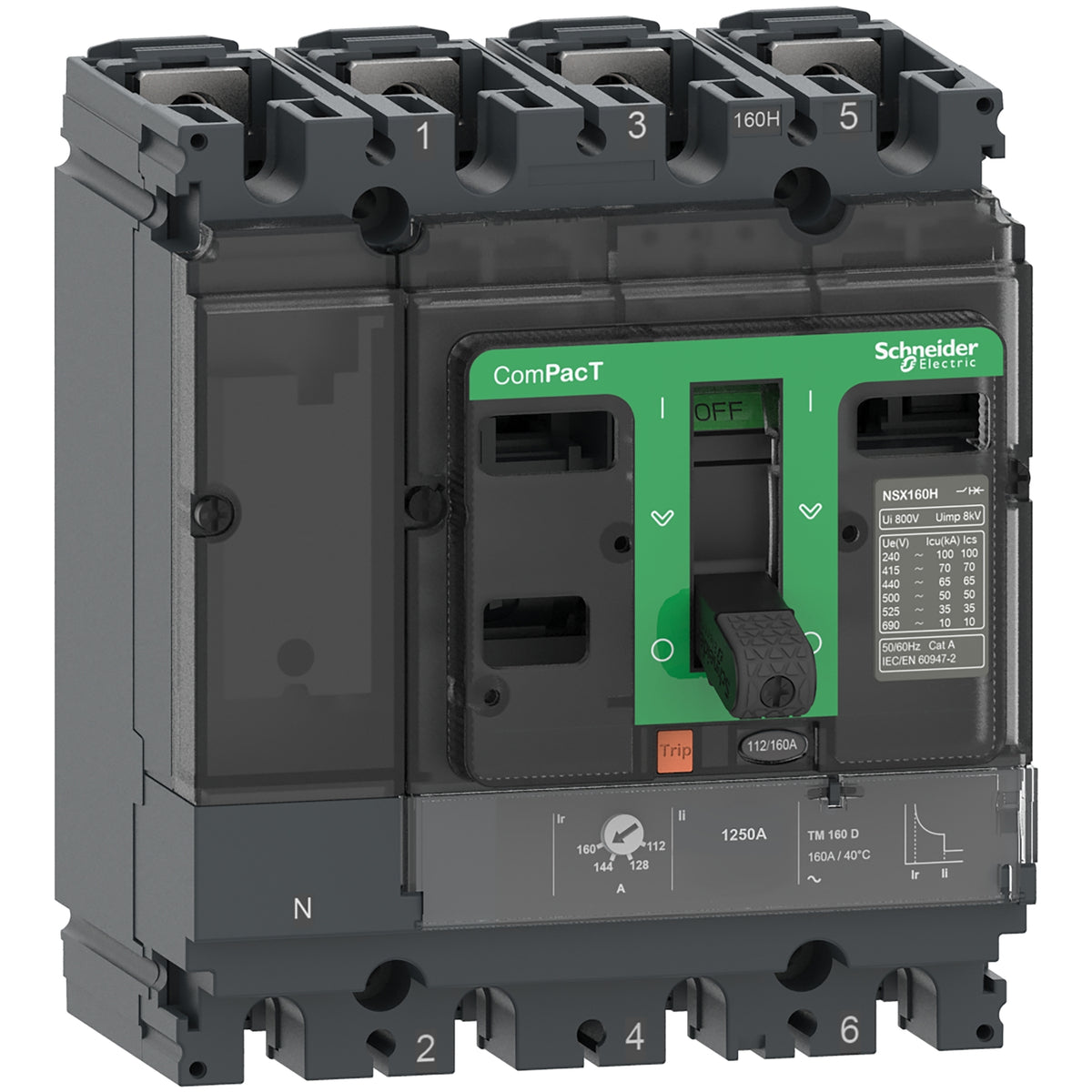 Circuit Breaker Compact Nsx100H 70Ka At 415Vac Tmd Trip Unit 25A 4 ...