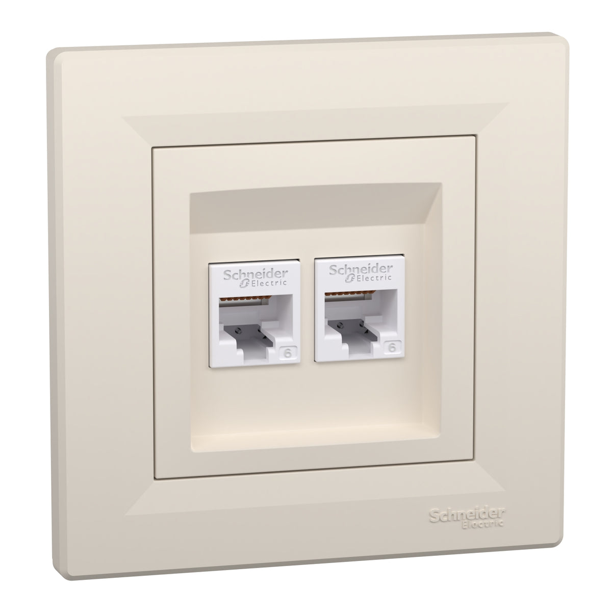 Asfora Double Data Socket Rj45 Cat 6 Utp Cream | Buy Online at Refcon ...